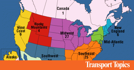 Interactive Map: Where the 2023 Top 100 Private Carriers Are in North ...