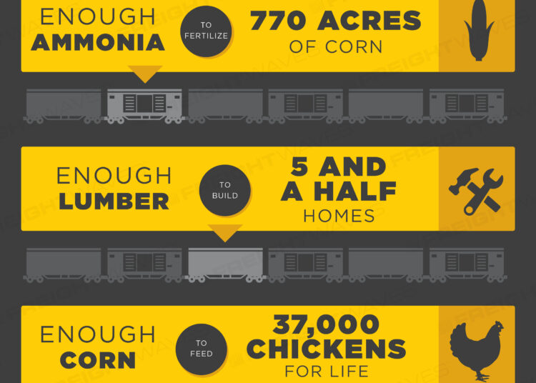 Daily Infographic: Ever wonder what fits in just one rail car?